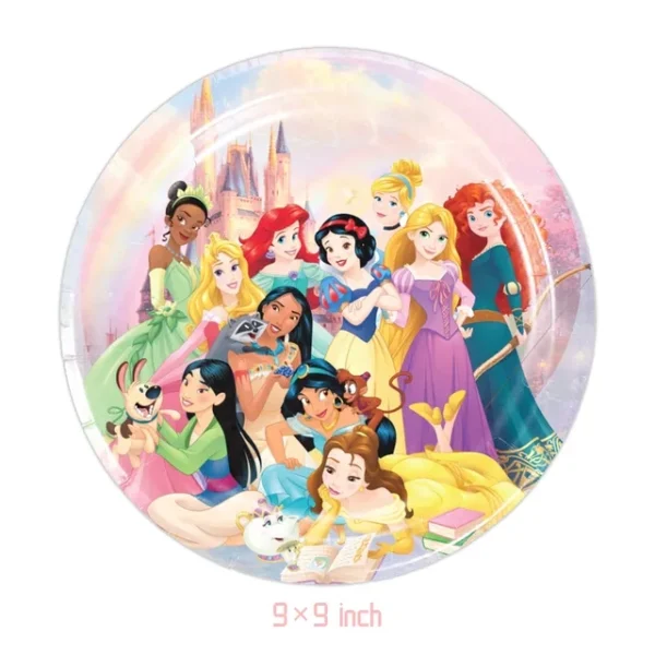 Disney Princess Paper Plates – Large 22cm – 10 Pieces | Birthday Bash HQ